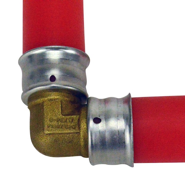 Apollo 3/4 in. Brass PEX-B Barb 90-Degree Elbow APXE3434 - The Home Depot