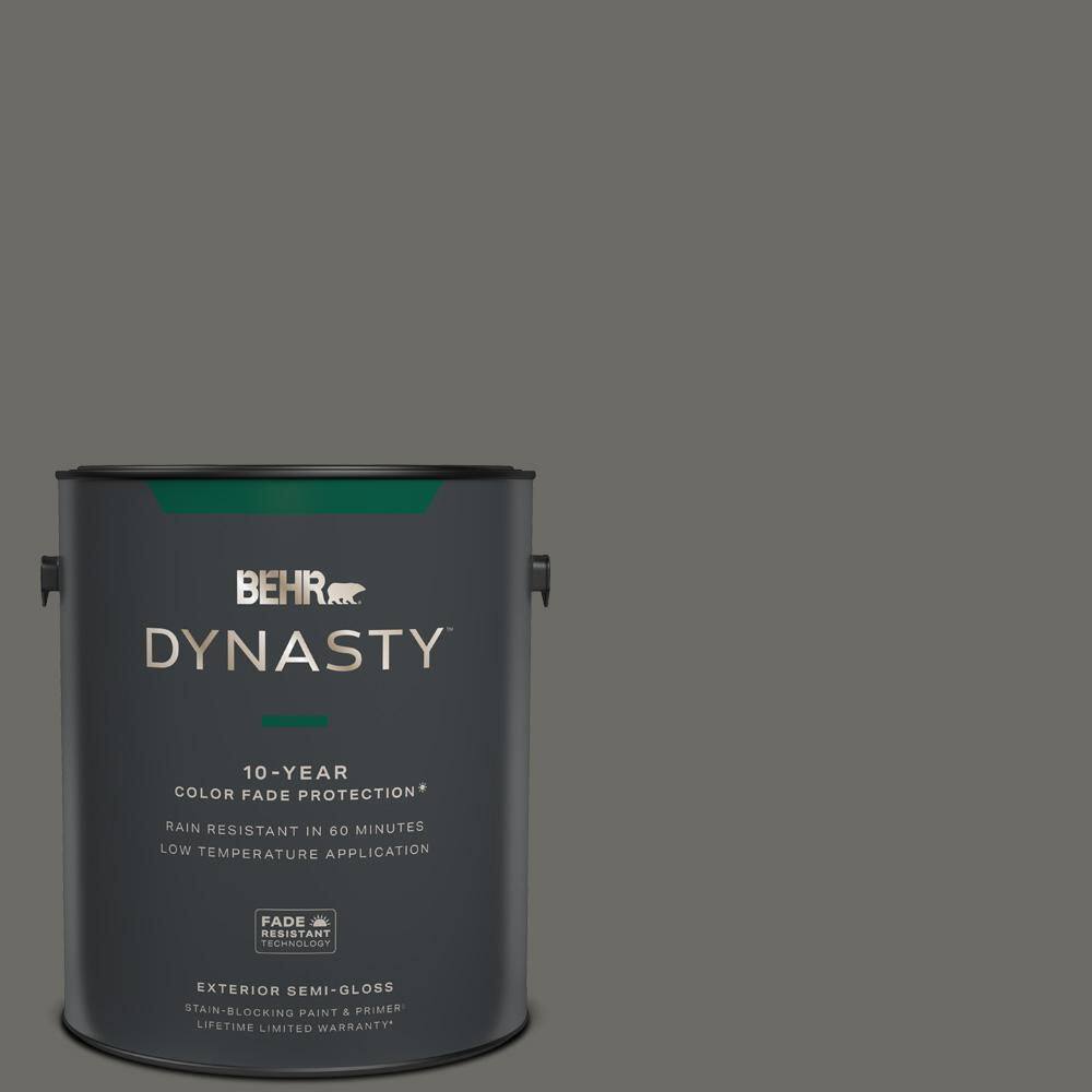 BEHR DYNASTY 1 gal. #PPU18-18 Mined Coal Semi-Gloss Exterior Stain ...