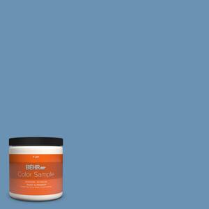 BEHR PREMIUM PLUS 1 qt. #M510-4 Brittany Blue Flat Exterior Paint ...
