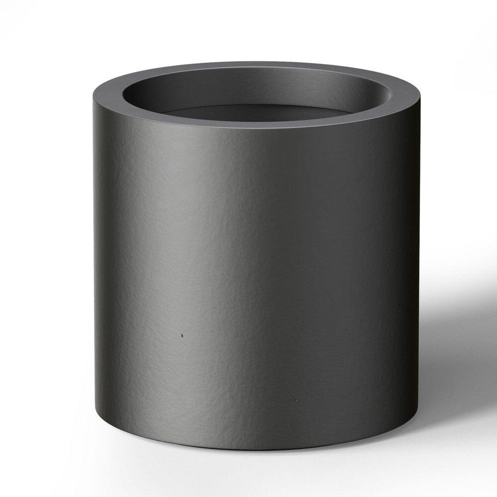 Morrava 16 in. Large Charcoal Black(Enhanced Core) Concrete Round ...