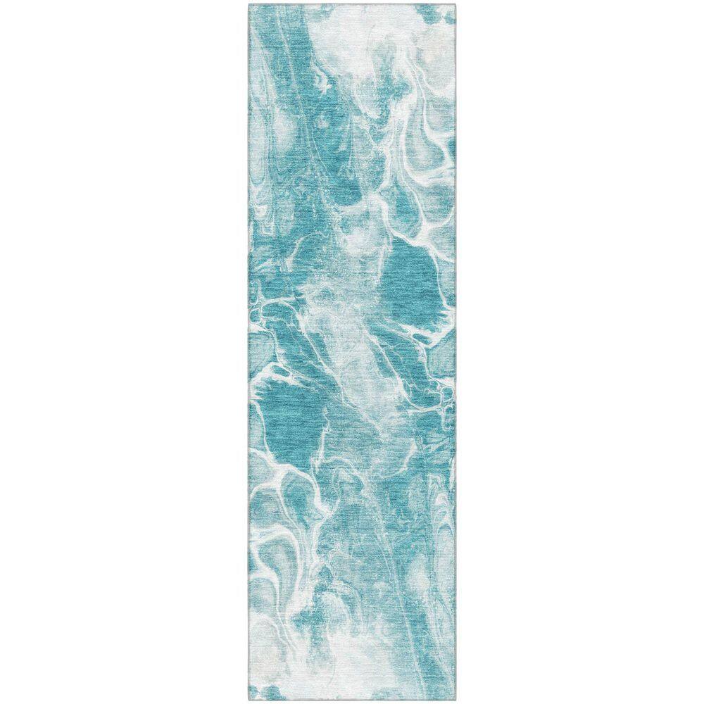 Addison Rugs Mayfield Premium Machine Washable Abstract AMF1936 Teal 2 ...