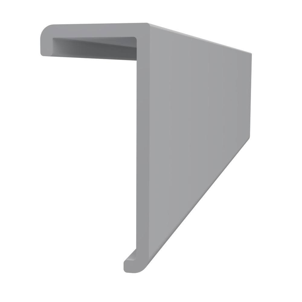 Trusscore 5/8 in. x 1-5/16 in. x 8 ft. PVC SlatWall Top Cap Gray ...