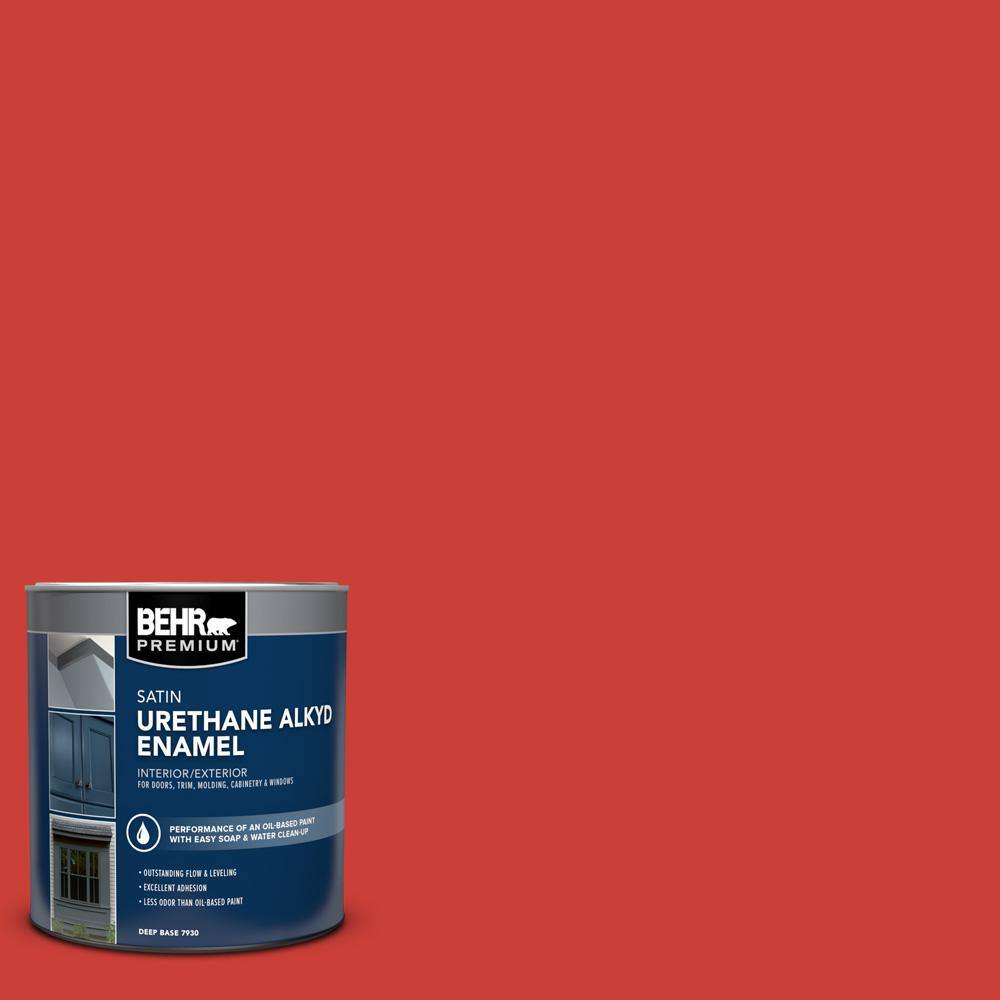 BEHR PREMIUM 1 qt. #P170-7 100 Mph Satin Enamel Urethane Alkyd Interior ...