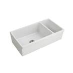 Barclay Products Gwen Farmhouse Apron Front Fireclay 33 in. Single Bowl ...