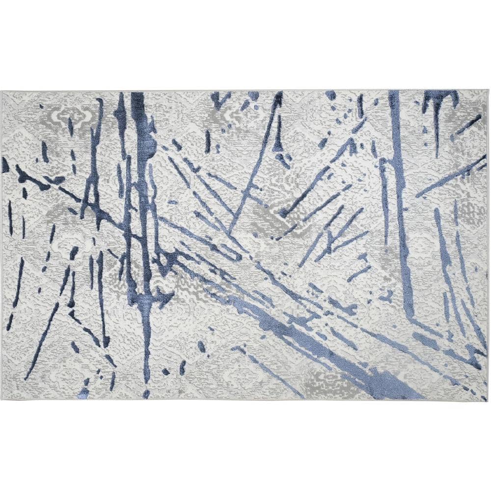 Amazing Rugs Shifra Abstract Navy 2 ft. x 3 ft. Area Rug SHINB1600-23 ...