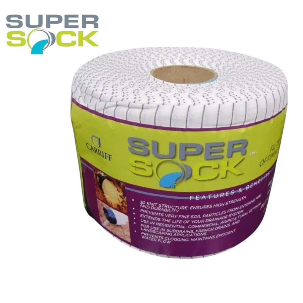SOCK 4 in. x 100 ft. Super Drainage Filter Roll 04103-1 - The Home Depot