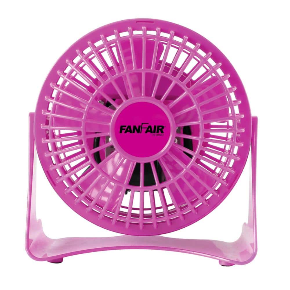 FANFAIR 4 in. Desk Personal Fan - Pink MFPF400PU974 - The Home Depot