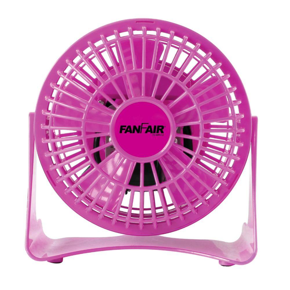 FANFAIR 4 in. Desk Personal Fan - Pink MFPF400PU974 - The Home Depot