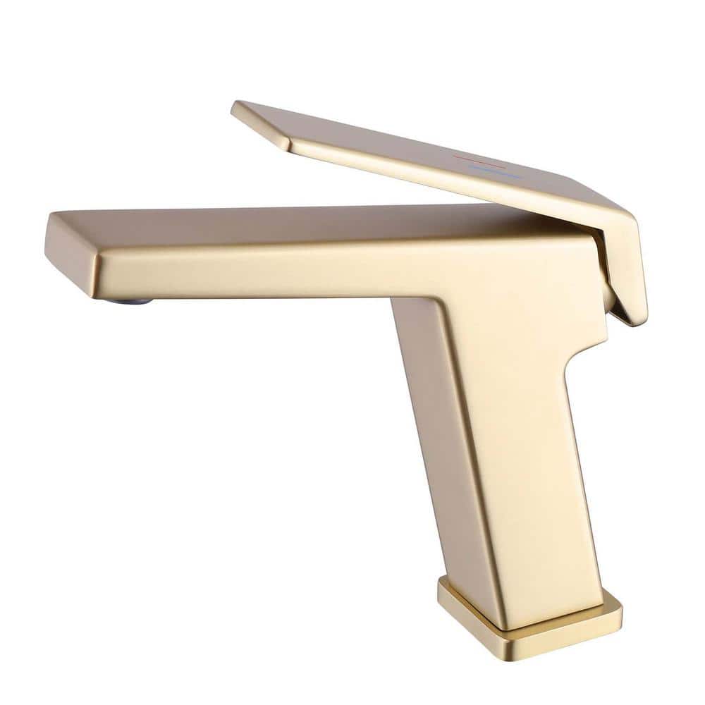 AIMADI Single-Handle Single-Hole Bathroom Faucet Brass Deck Mounted ...