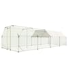 26 ft. x 10 ft. Silver Metal Canopy Walk in Outdoor Chicken Coop CK-MCP ...