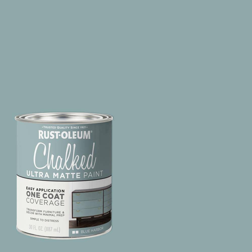 Rust-Oleum 30 oz. Blue Harbor Ultra Matte Interior Chalk Paint (Case of ...