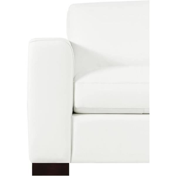 White leather oversized chair store