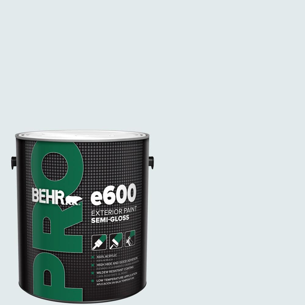 BEHR PRO 1 gal. #570A-1 Ice Floe Semi-Gloss Exterior Paint PR67001 ...