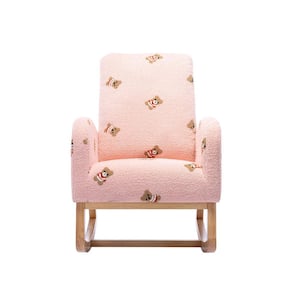 Harper & Bright Designs Pink Teddy Stylish High-Backed Living Room ...