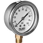 Palmer Instruments 2.5 in. Dial 300 psi Stainless Steel Case Utility ...