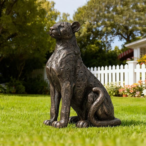Glitzhome 20 in. H MGO Faux Bronze Goose Garden Statue 2025400111 - The ...