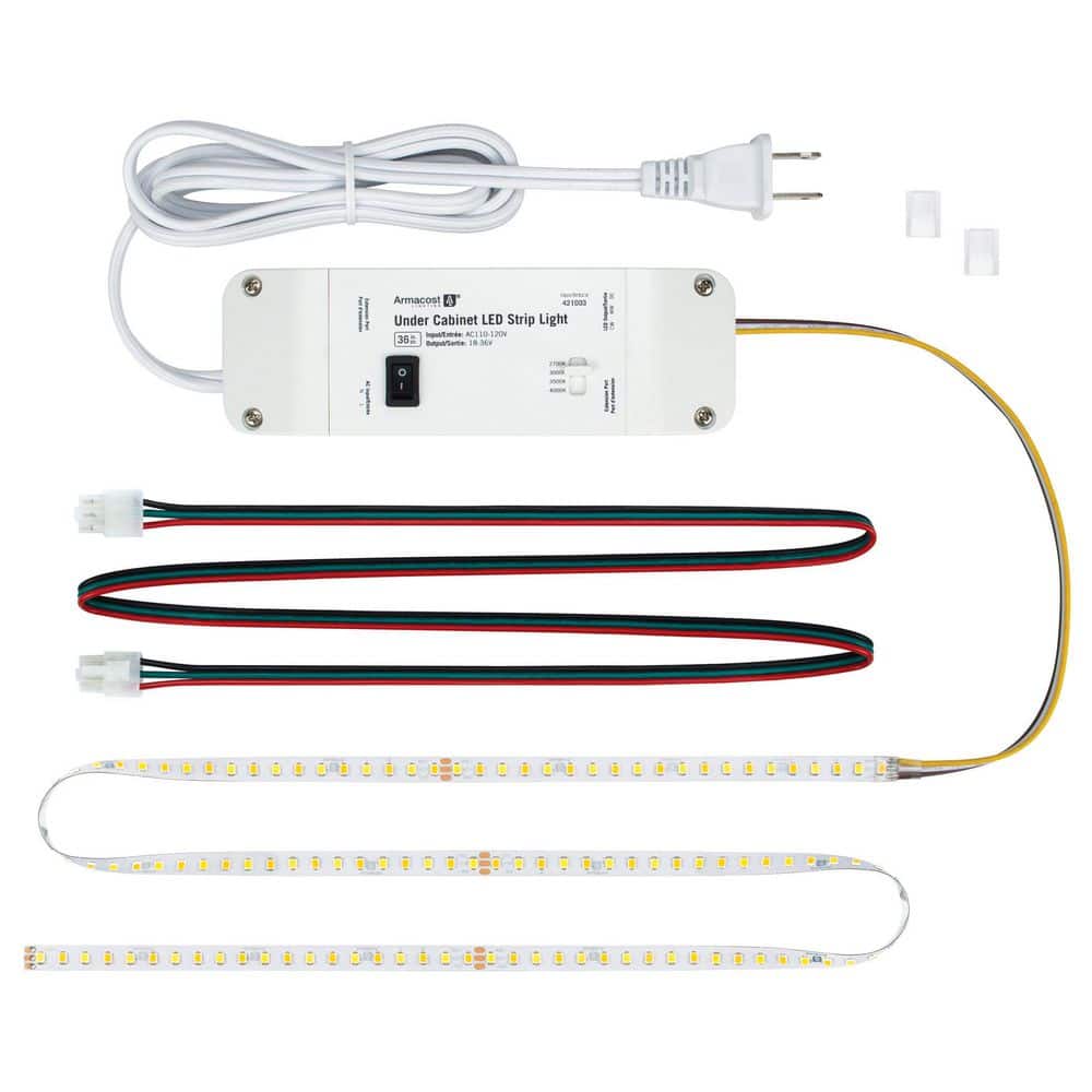 Armacost Lighting CCT Tunable White 34 in. (2.8 ft. ) Hardwired/Plugin ...
