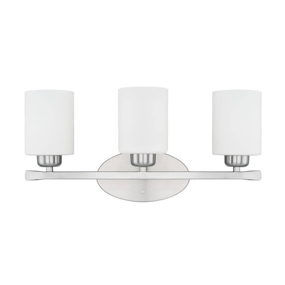 HOMEPLACE LIGHTING 20.5 in. W x 9 in. H x 7 in. E 3-Light Soft White ...