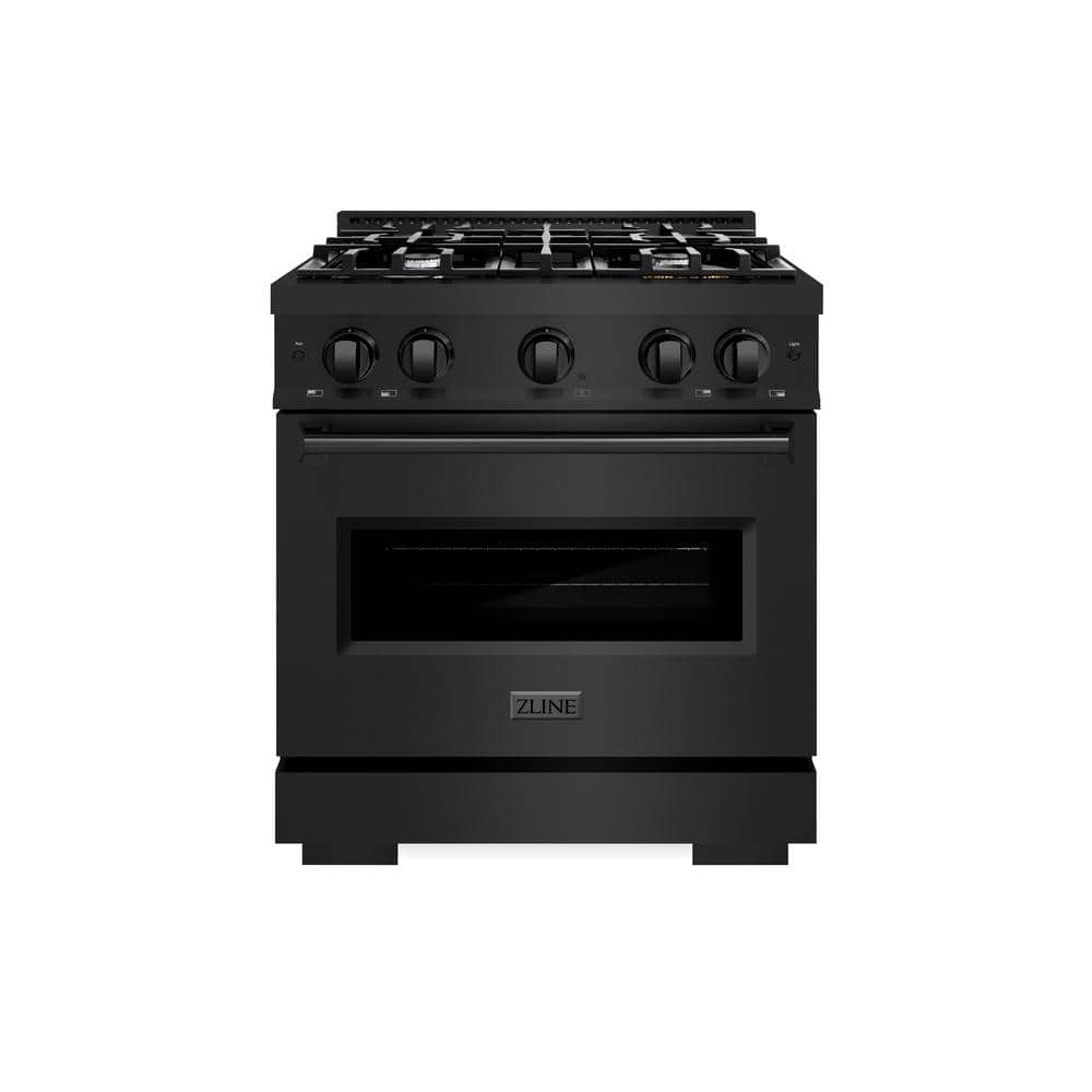 ZLINE Kitchen and Bath Classic 30 in. 4-Burner Dual Fuel Range with ...