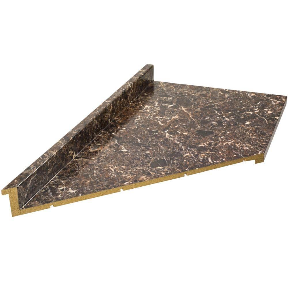 Hampton Bay 10 ft. Laminate Countertop with Left Miter in Breccia ...