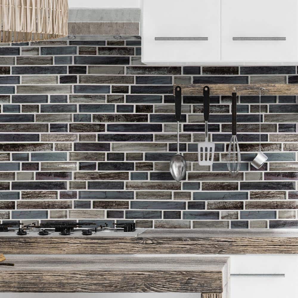 Buy Grigio Lagoon Interlocking 11.81 in. x 11.81 in. x 8 mm Glossy ...