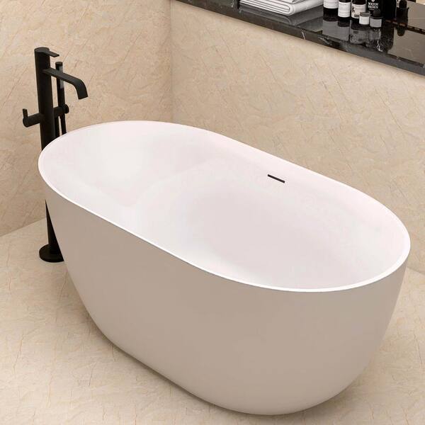 Magic Home 55 in. Classic Oval Anti-Clogging Acrylic Flatbottom ...