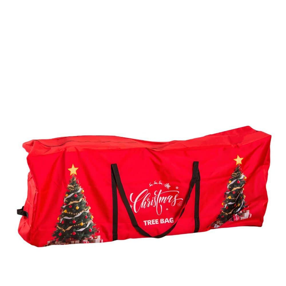 Afoxsos Red Waterproof Heavy Duty Artificial Tree Storage Bag With ...
