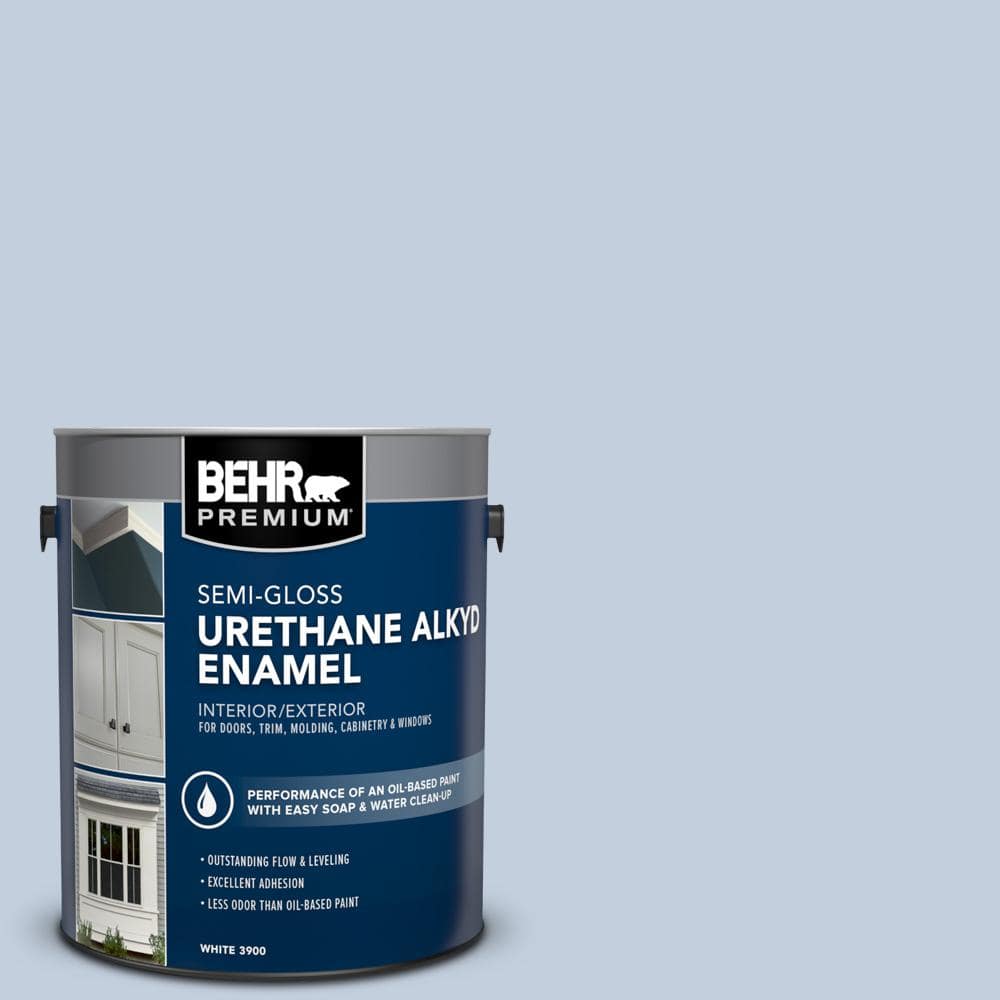 BEHR PREMIUM 1 gal. #PPU15-17 Monet Urethane Alkyd Semi-Gloss Enamel ...