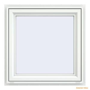 JELD-WEN 35.5 in. x 35.5 in. V-4500 Series White Vinyl Right-Handed ...