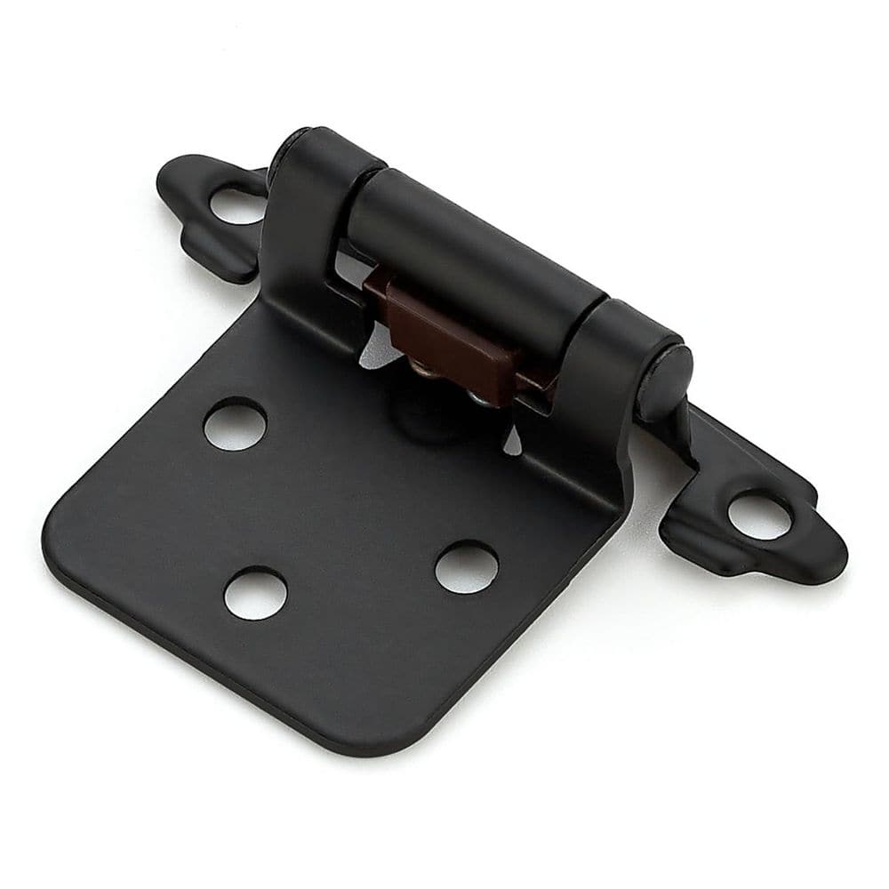 Wudkey 1/2 in. Overlay Variable Cabinet Hinges, Matte Black Self ...