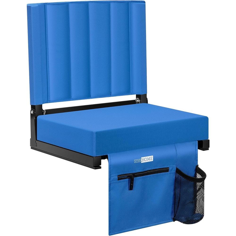 VIVOHOME Portable Stadium Seat for Bleachers with Back Support, Cup ...