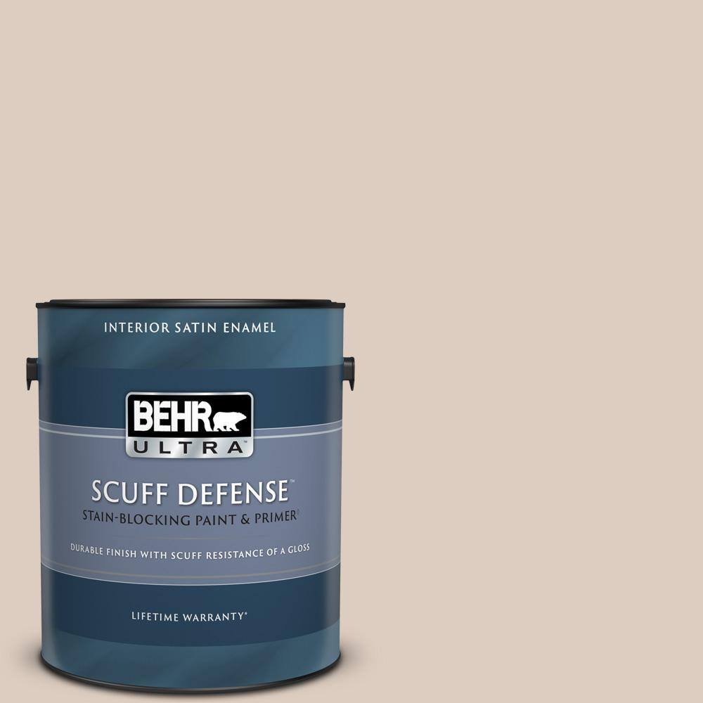 BEHR ULTRA 1 gal. #N190-2 Stonewashed Brown Extra Durable Satin Enamel ...