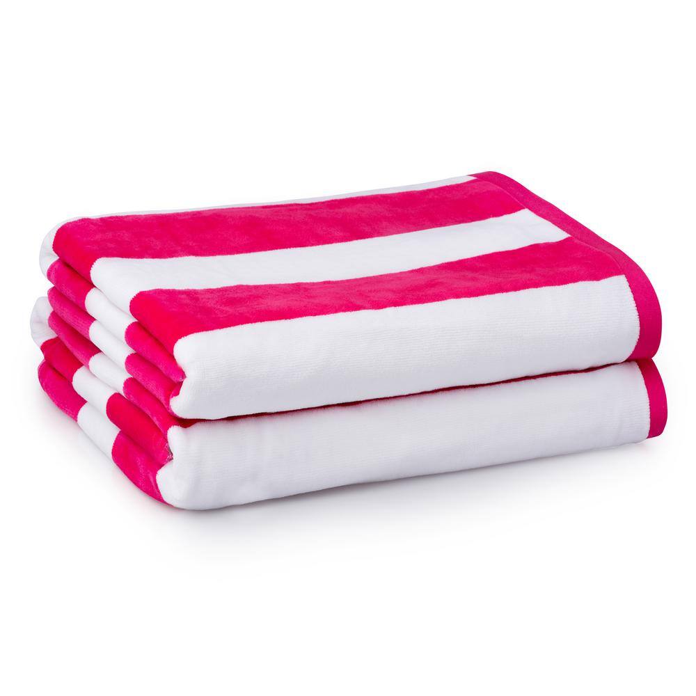 WELHOME The Cabana 2 Piece Set Red Beach Towel ECBA-TW-BTW3-06 - The ...