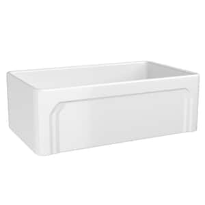 HOMLYLINK Farmhouse Kitchen Sink 33 in. Barn Sink Apron Front Double ...