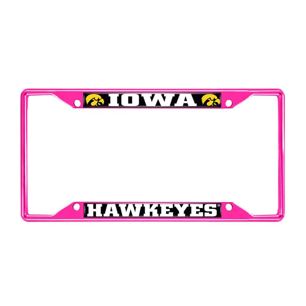 FANMATS Universal Fit University of Iowa License Plate Frame - Pink ...