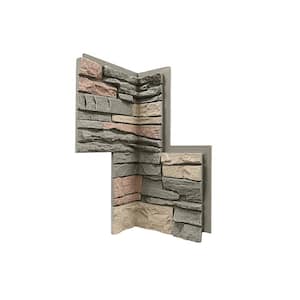 GenStone Stacked Stone Kenai 24 in. x 12 in. Faux Stone Siding Inside Corner Panel G2KIIC