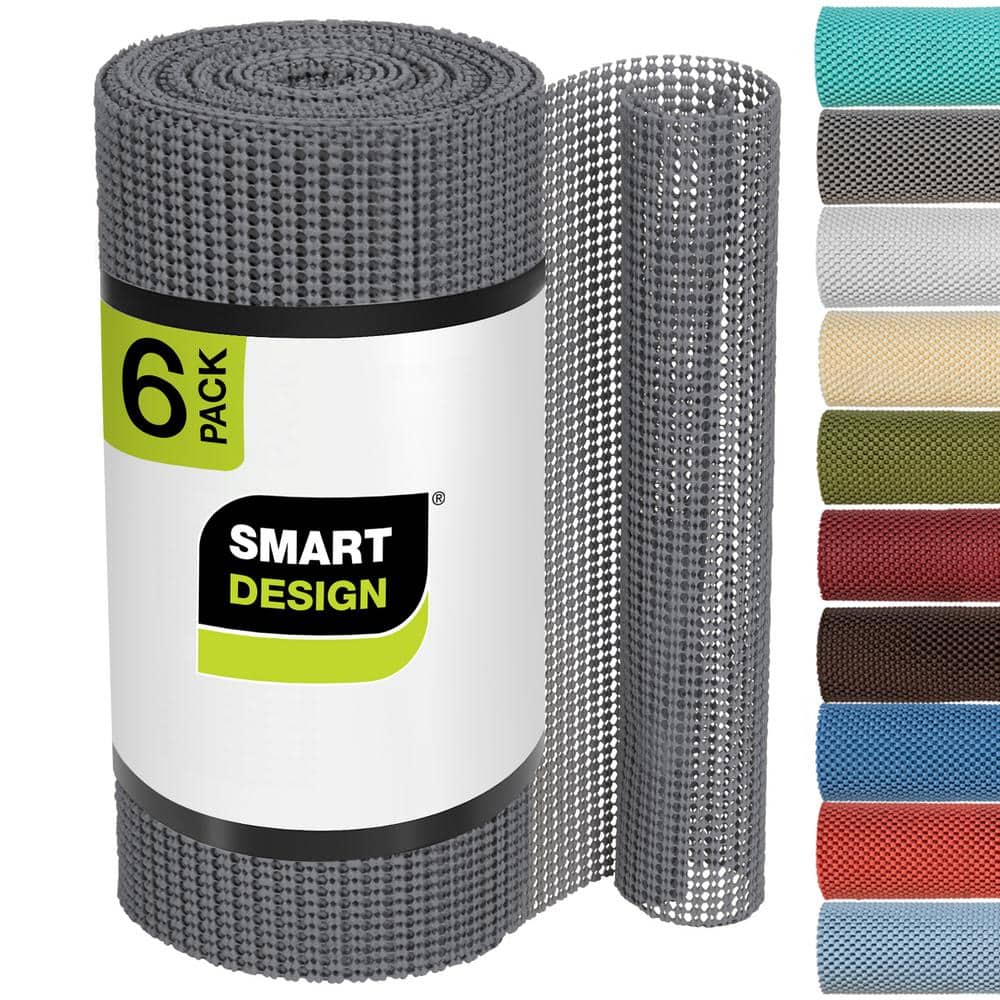 Smart Design Classic Graphite Gray 12 in. D x 720 in. L Solid Non-Slip ...