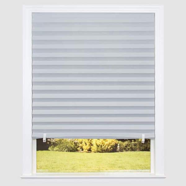 Redi Shade Cut to Size Gray Cordless Room Darkening Easy to Install Temporary Shades 36 in. W x 72 3204091 The Home Depot