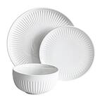Over and Back 24-Piece white porcelain dinnerware set (service for 8 ...