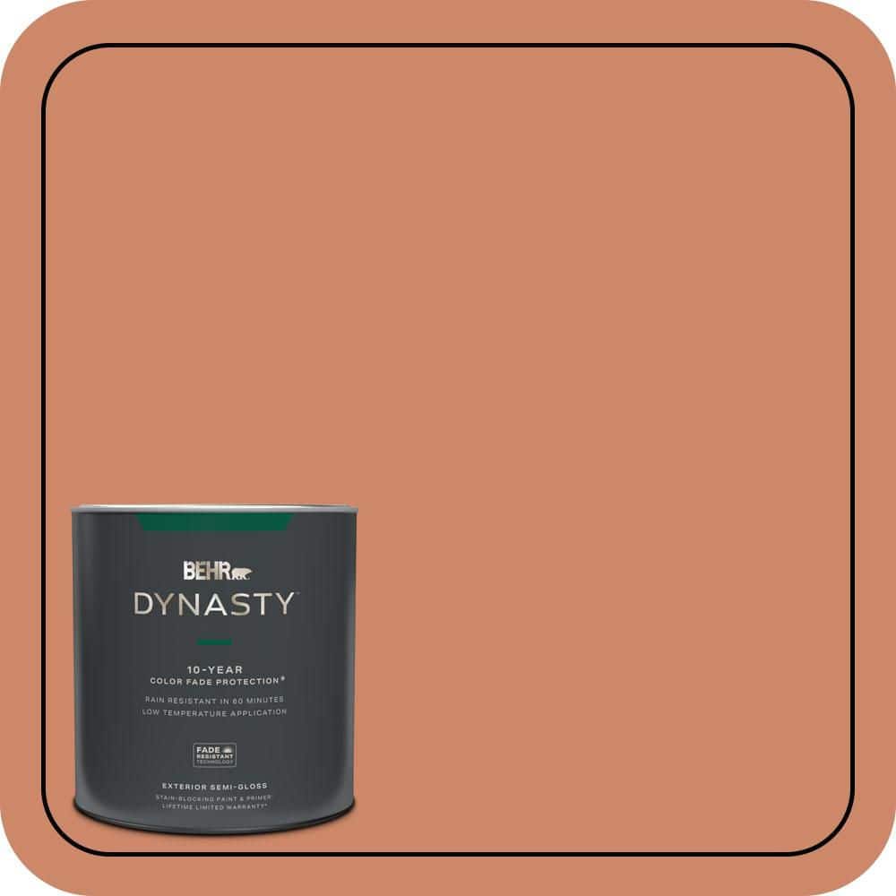 BEHR DYNASTY 1 qt. #230D-5 Aztec Brick Semi-Gloss Exterior Stain ...