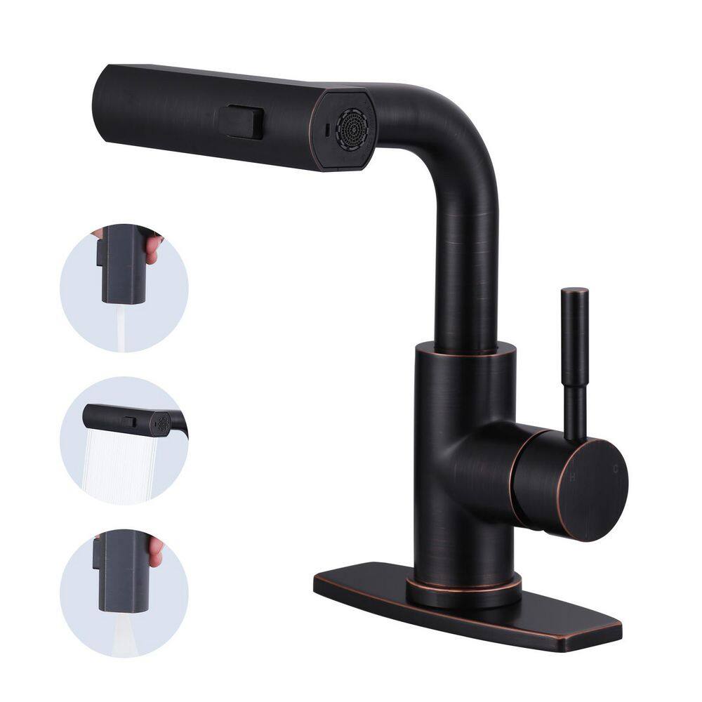 ALEASHA Modern Single Handle Bar Faucet Deckplate Included with Pull ...