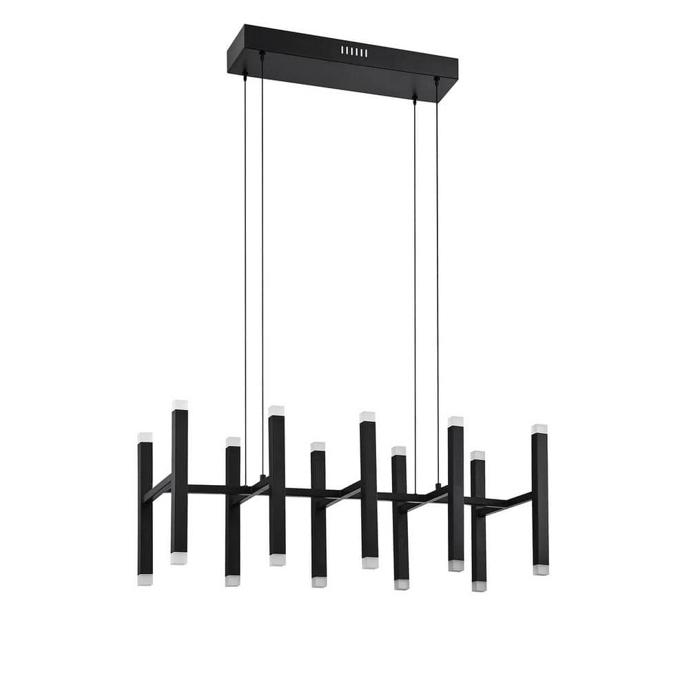Kendal Lighting Verticals 2-Light 0 Black, White Branch Integrated LED ...