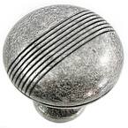 MNG Hardware 2 in. Distressed Antique Silver Striped Knob 13211 - The ...