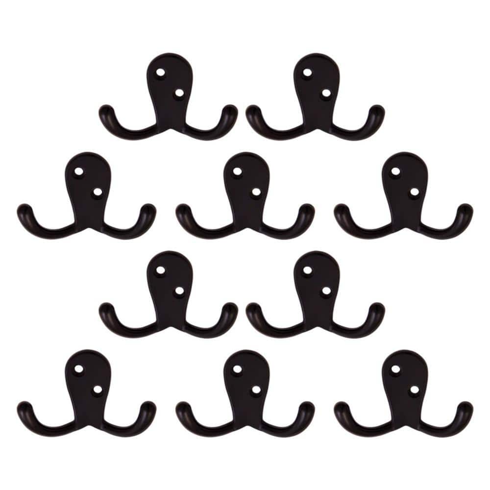 Design House Double Robe Hook in Matte Black (10-Pack) 207787 - The ...