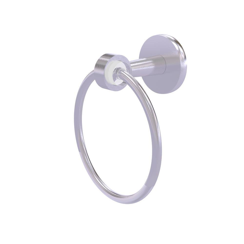 Allied Brass Clearview Collection Wall Mounted Towel Ring in Satin ...
