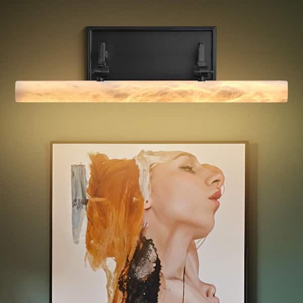YUYI 20 in. 1-Light Black Wall Sconce, Vanity Light, Modern Wall Light ...