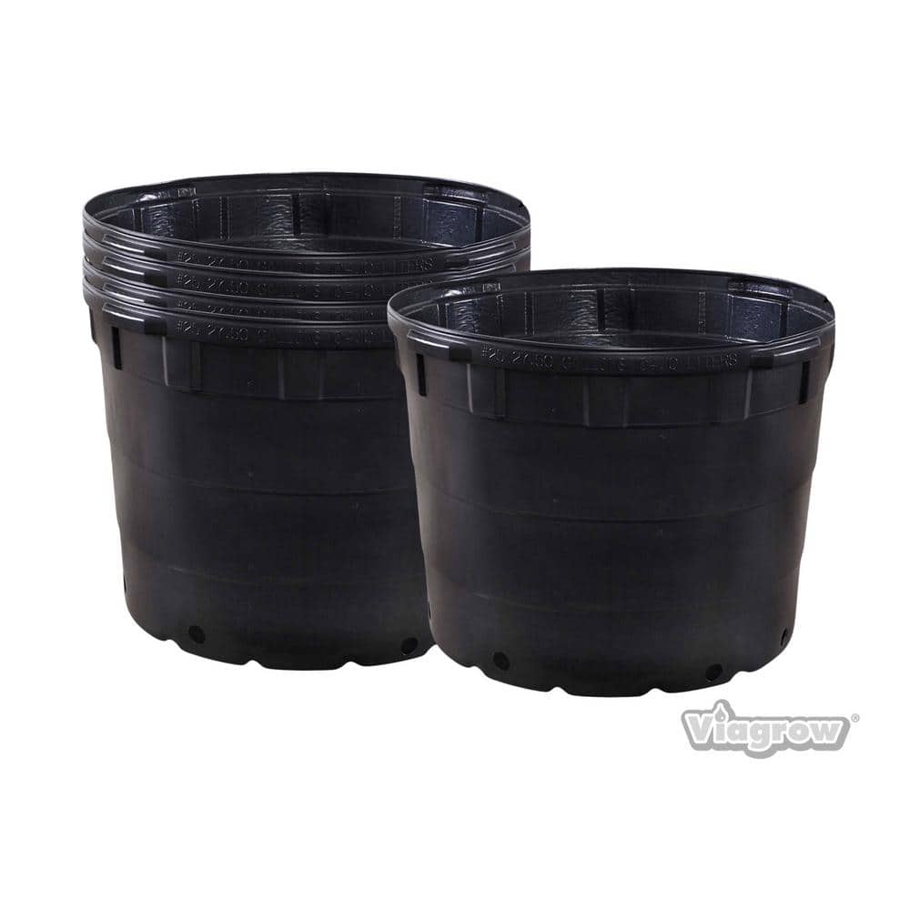 Viagrow 25 Gal. Plastic Round Nursery Pots - 25.14 Actual Gallons / 95. ...