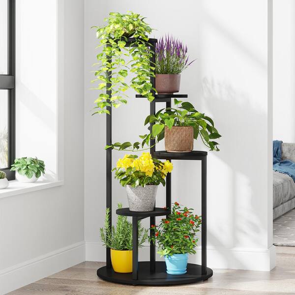 Wood Plant Stands Black