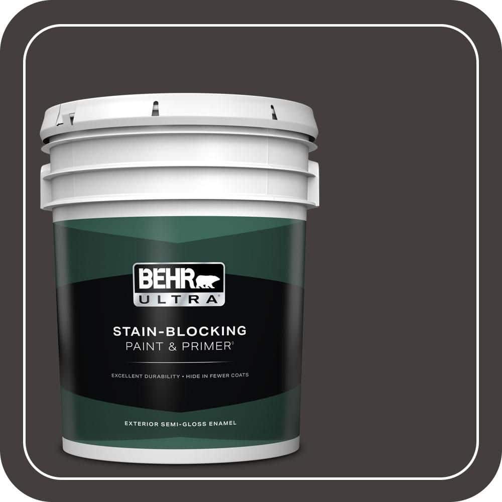 BEHR ULTRA 5 gal. #MQ1-35 Off Broadway Semi-Gloss Enamel Exterior Paint ...