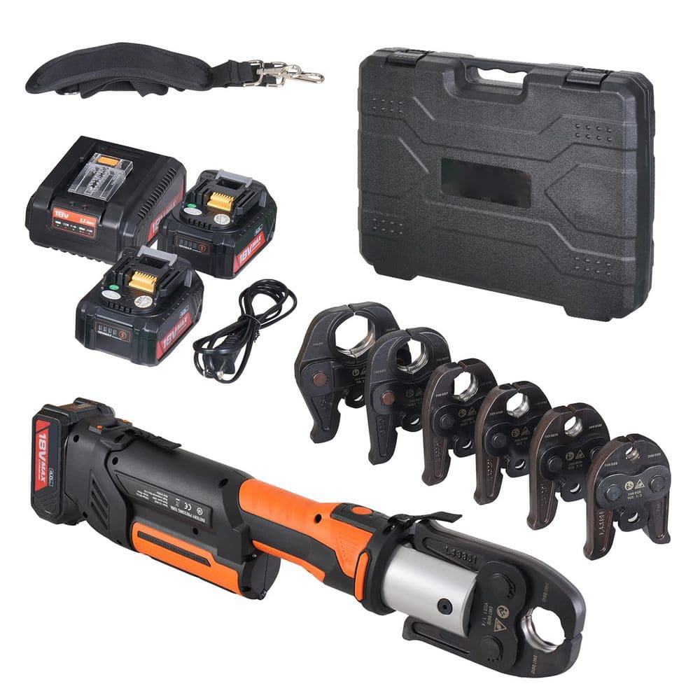 SKYSHALO ProPress Tool, 18-Volt Electric Pipe Crimping Tool for 1/2 in ...